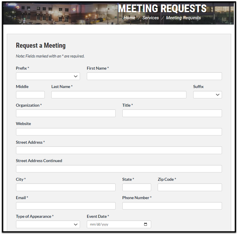 Processing Schedule or Event Requests